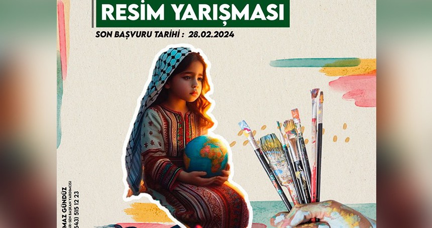 Batman'da 'Gazze' temalı ödüllü resim ve mektup yarışması düzenleniyor