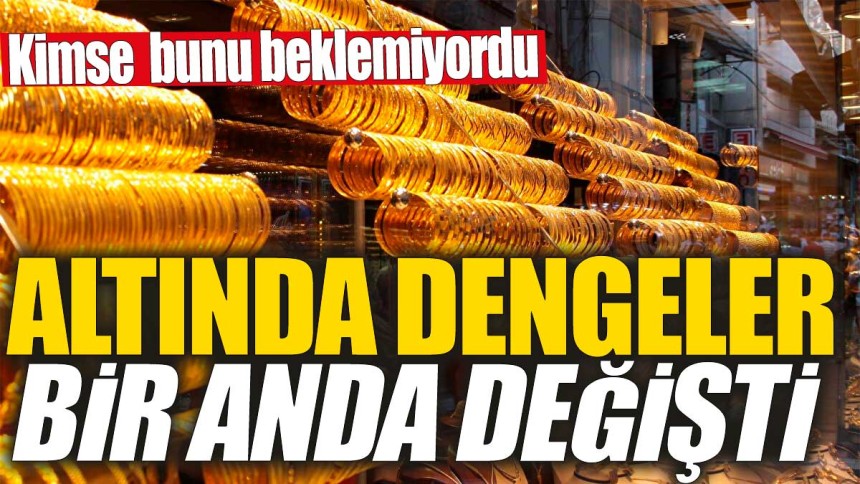Altında dengeler bir anda değişti! Kimse bunu beklemiyordu