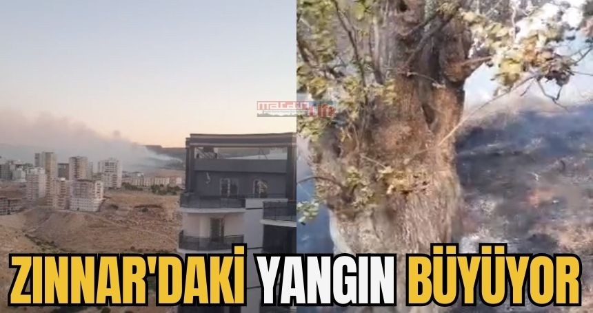Zınnar'daki yangın büyüyor