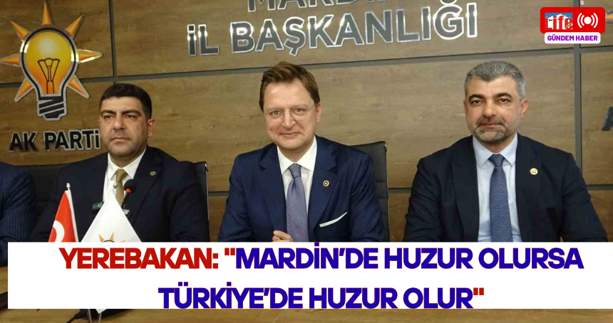 Yerebakan: "Mardin’de huzur olursa Türkiye’de huzur olur"